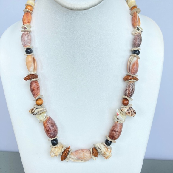 Vintage | Jewelry | Vintage Sea Shell Necklace Boho Hippie Beach ...